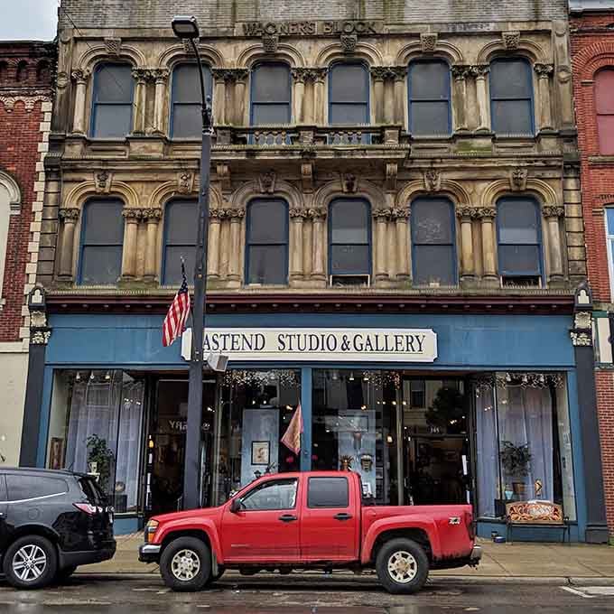 Eastend Arts Center: The Wagner Block building houses creative spirits in a structure that proves commercial buildings were once architectural masterpieces, not just functional boxes.