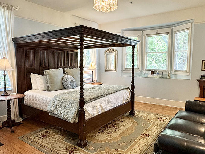 This four-poster bed isn't just furniture &ndash; it's a time machine disguised as the most comfortable night's sleep you'll ever have.