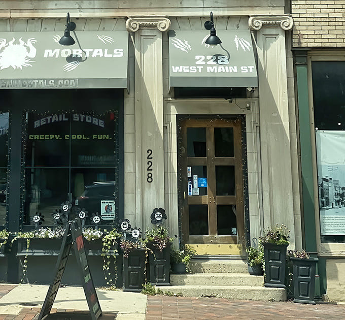 Entrance: Step through these doors and leave the ordinary world behind&mdash;the threshold between Main Street and madness is just one creaky hinge away.