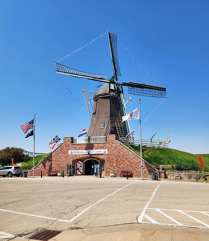The De Immigrant Windmill isn't just a photo op&mdash;it's a working piece of Dutch engineering that actually produces flour, proving history can be both beautiful and functional.