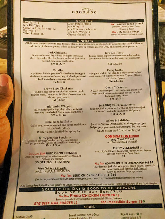 This menu reads like a greatest hits album of Jamaican cuisine, and trust us, there are no skippable tracks here.