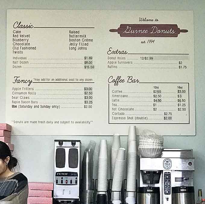 The wall menu reads like a love letter to fried dough &ndash; classic favorites sharing space with purple newcomers that have put this shop on the map.