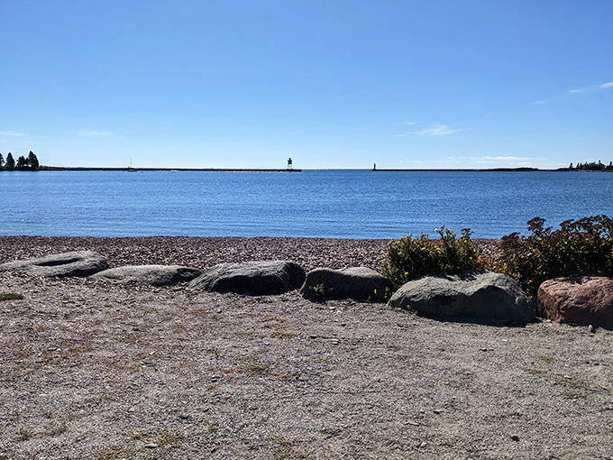 Harbor Park's rocky shoreline invites contemplation as Lake Superior's waves create nature's soundtrack &ndash; better than any meditation app you've downloaded.