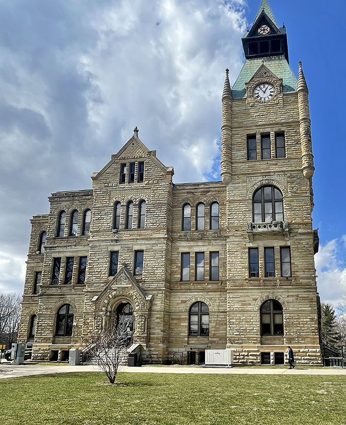The magnificent Knox County Courthouse commands attention with its limestone grandeur and clock tower &ndash; architectural ambition from an era that built to impress.