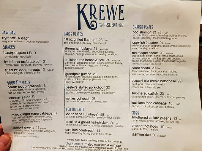 A menu that reads like a love letter to Louisiana &ndash; from raw oysters to jambalaya, each dish promises an authentic taste of the Bayou.