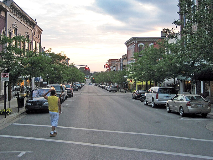 Evening strolls down Mitchell Street offer that perfect small-town vibe—historic buildings with modern charm and zero rush hour.