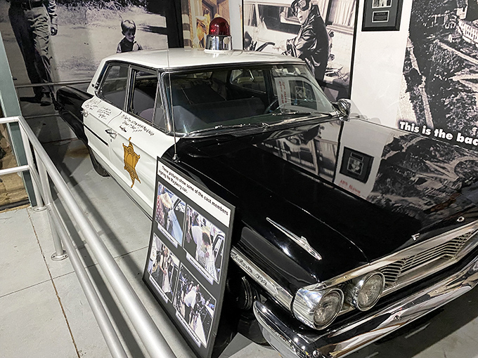 Andy Griffith's Mayberry cruiser sits ready for patrol &ndash; just whistle that famous theme song and you're instantly transported to simpler times.