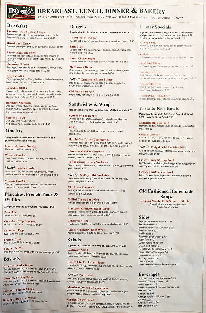 The menu reads like a love letter to comfort food classics &ndash; breakfast all day, hearty sandwiches, and homestyle dinners that grandmother would approve.