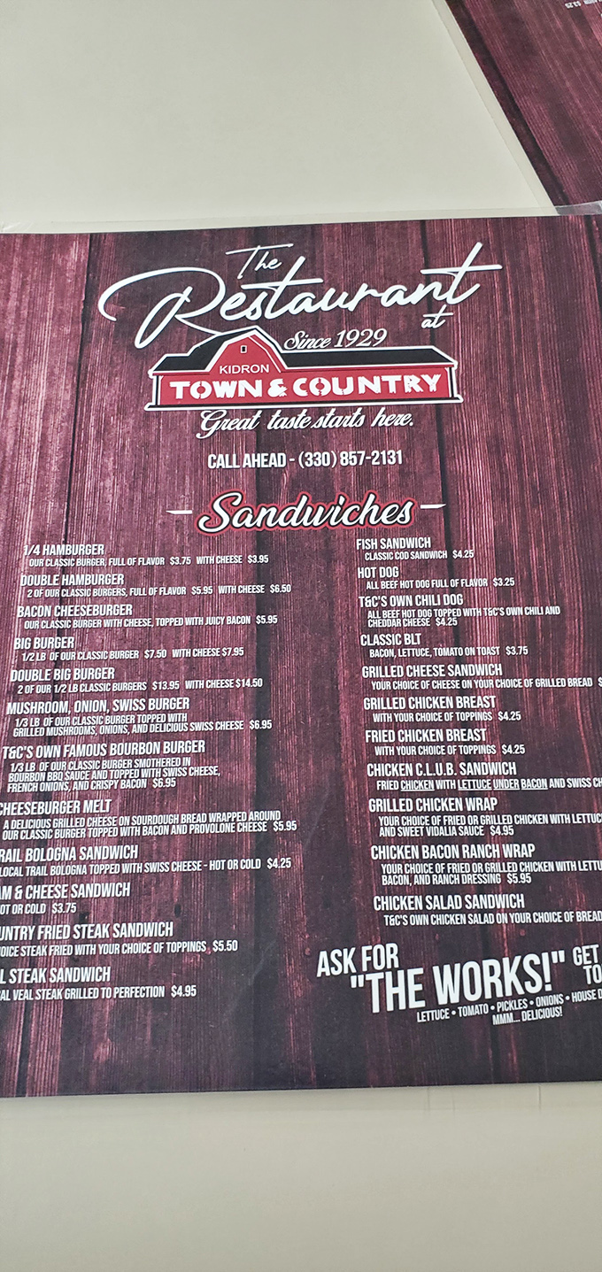 The menu board reads like a love letter to comfort food &ndash; each sandwich promising satisfaction without pretension or unnecessary frills.