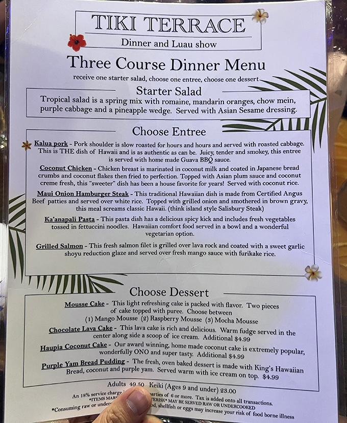 The three-course menu reads like a love letter to Hawaiian cuisine &ndash; each description promising a mini-vacation for your taste buds.