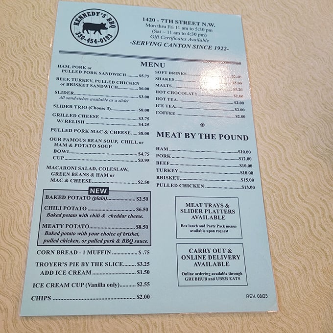 The menu at Kennedy's reads like a love letter to simplicity &ndash; no frills, just perfectly executed classics that have stood the test of time.