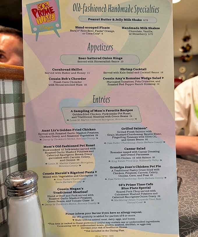The menu reads like a greatest hits album of comfort food classics. Just don't let Aunt Betty catch you with elbows on the table!