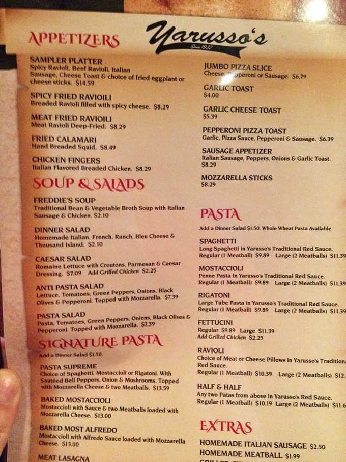 The menu reads like a love letter to Italian-American cuisine, with classics that have stood the test of time and taste buds alike.