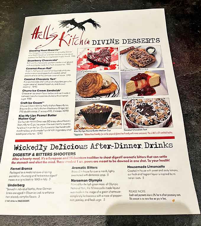 The dessert menu tempts even the most disciplined diners &ndash; that Bleeding Heart Brownie isn't just named for dramatic effect!