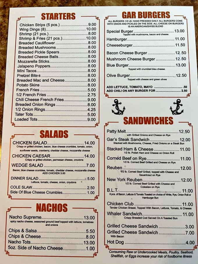 The menu doesn't mess around &ndash; straightforward comfort food classics with those legendary half-pound burgers taking center stage.