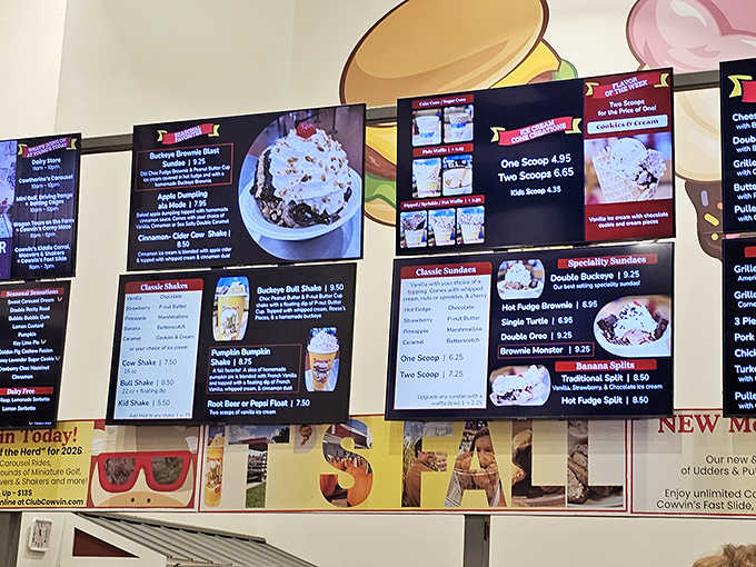 Decision paralysis strikes at the menu board, where seasonal specialties and classic favorites compete for your attention. Life's toughest choices happen here daily.