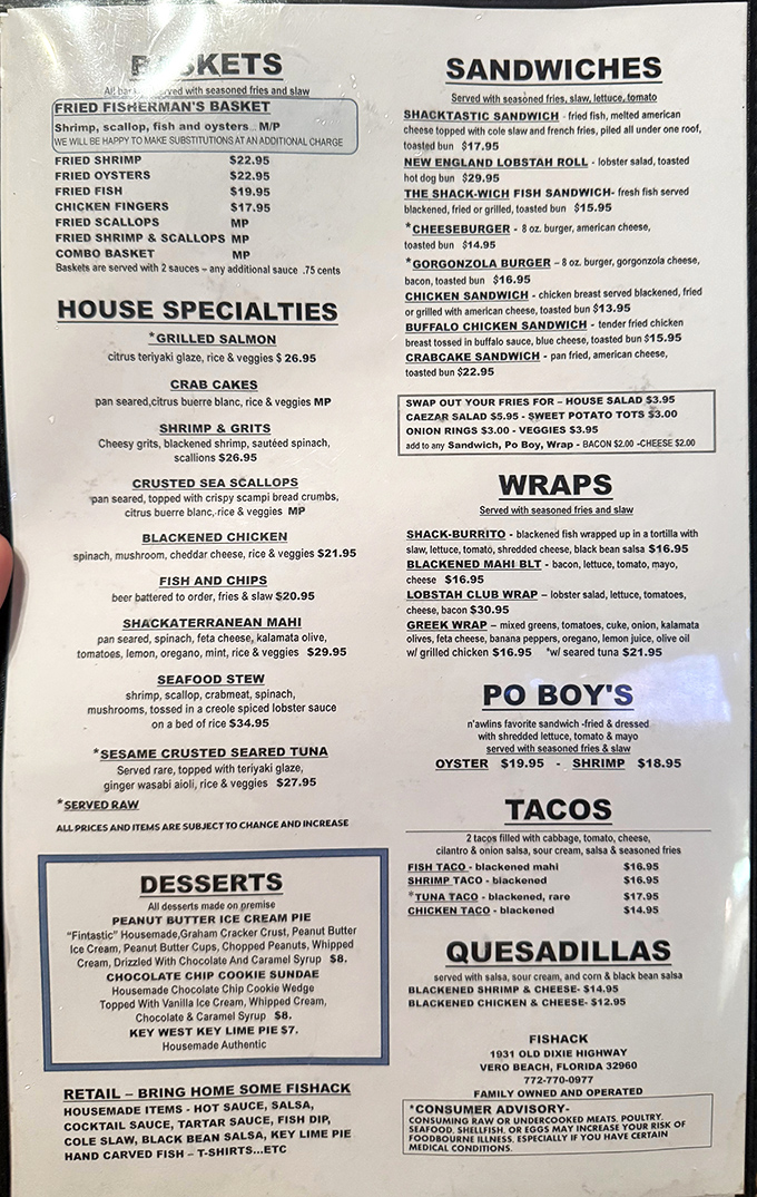 A menu that reads like poetry to seafood lovers &ndash; decisions, decisions! The Fisherman's Basket calls like a siren.