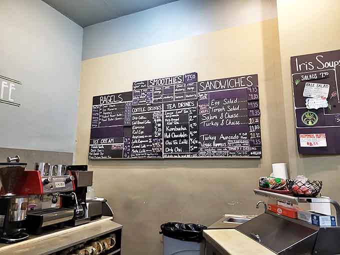 Chalkboard menus showcase an impressive array of drinks and eats &ndash; handwritten with the kind of penmanship your third-grade teacher always hoped you'd develop.