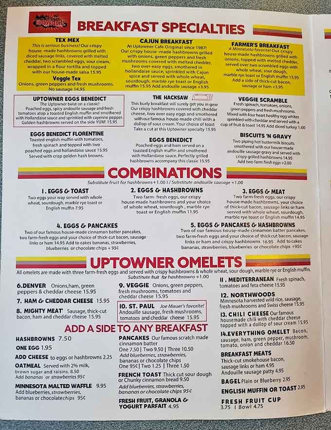 The legendary menu showcases breakfast specialties that have kept locals coming back for generations, especially those famous hash browns.