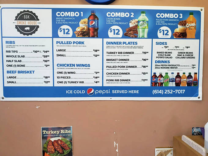 The straightforward menu board tells you everything you need to know &ndash; this place is about honest, unfussy barbecue that lets quality speak for itself.