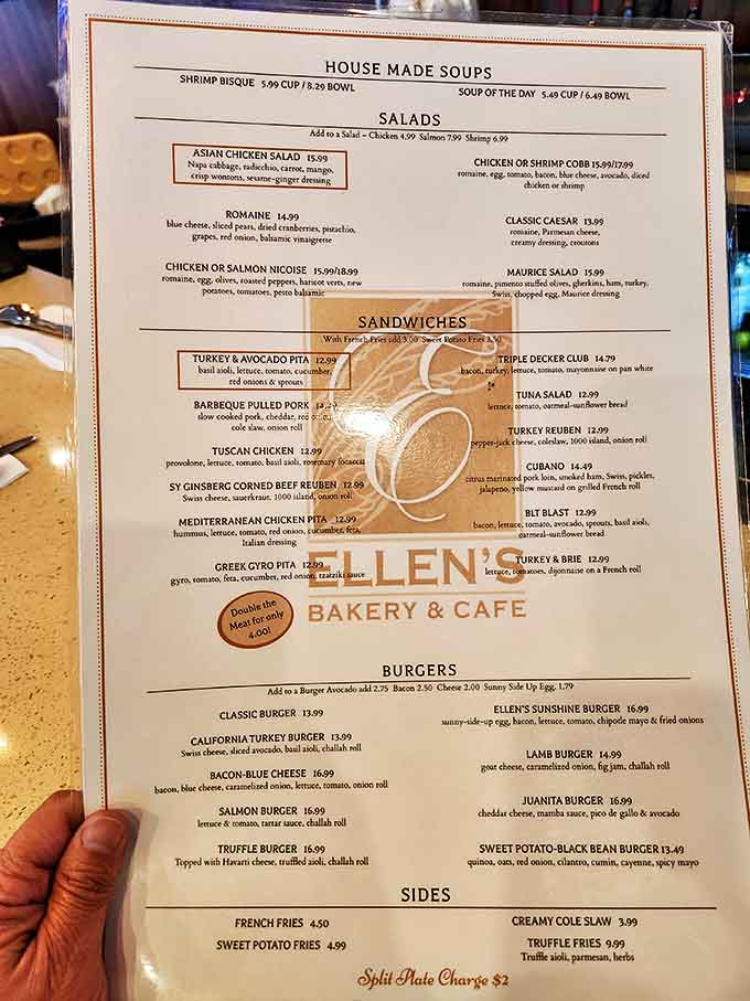 This menu reads like a greatest hits album of everything delicious, from breakfast to burgers to pure temptation.