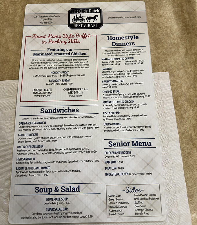 The menu reads like a greatest hits album of Midwest comfort classics, with their famous marinated broasted chicken taking center stage.