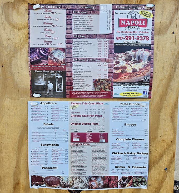 This menu is basically a choose-your-own-adventure book, except every choice leads to deliciousness instead of dragon attacks.