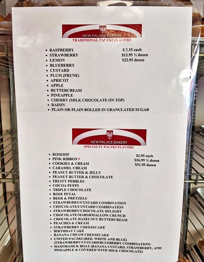 The menu reads like a delicious novel with chapters on traditional paczki flavors and specialty creations that'll make your taste buds dance.