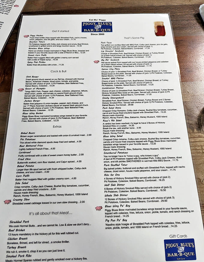 A roadmap to flavor town &ndash; this isn't just a list of dishes, it's a declaration of barbecue philosophy.