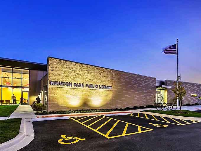 Richton Park Public Library combines modern architecture with timeless purpose, offering literary escapes and community connections under one stylish roof.