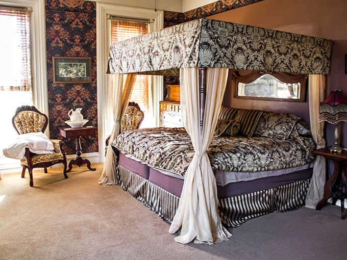 That canopy bed practically whispers "sweet dreams" before you even pull back the covers for the night.