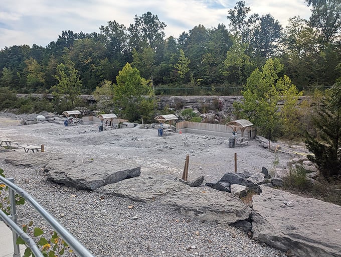 What looks like an ordinary gravel pit actually holds millions of marine fossils, waiting for curious hands to discover them.