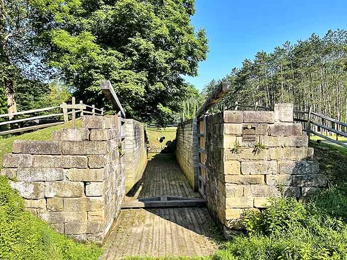 Stone walls of the historic Sandy and Beaver Canal create a perfect frame for adventures, standing strong despite nearly two centuries of Ohio seasons.