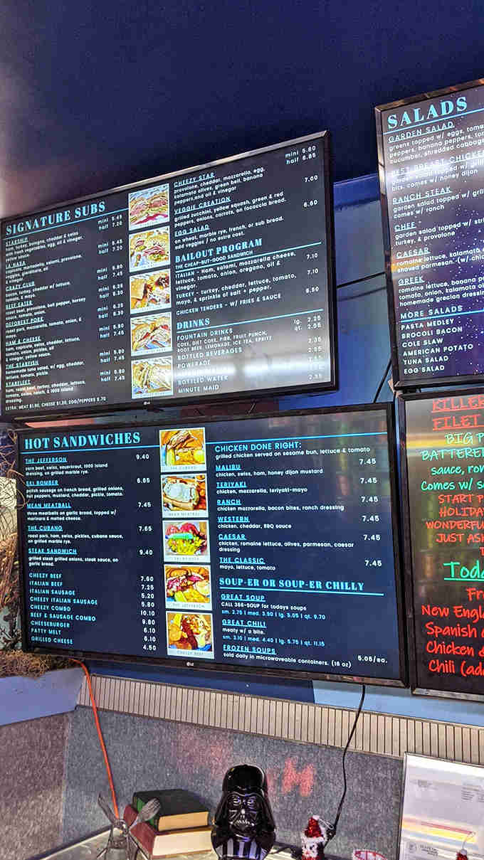 When your menu needs a decoder ring and features items like "Cheese Star" and "Starfleet," you know you're in for an adventure.