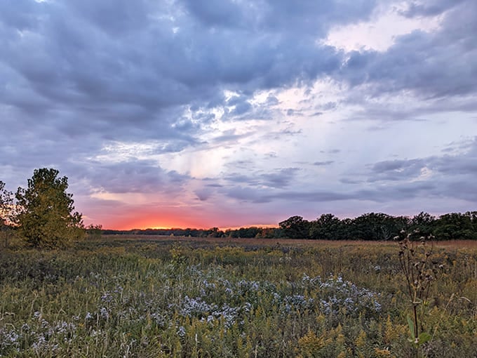 When the sky puts on this kind of sunset show over the prairie, you realize that some entertainment doesn't require a subscription service or even electricity.