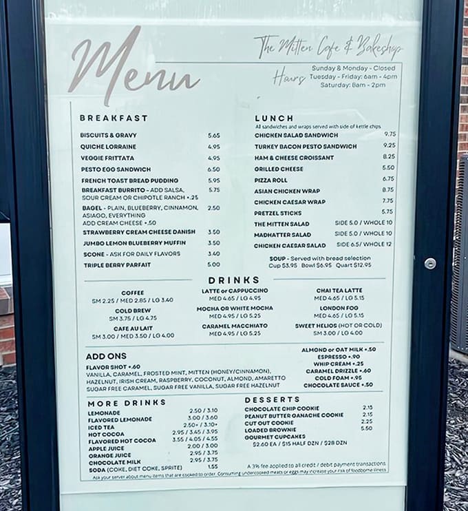 This menu board proves that sometimes the best decisions in life require careful consideration, especially when everything sounds this delicious and you only have one stomach.