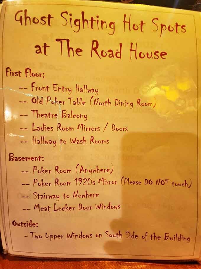 The ghost sighting guide reads like a paranormal treasure map. That "Stairway to Nowhere" sounds like the title track of a haunted Led Zeppelin album.