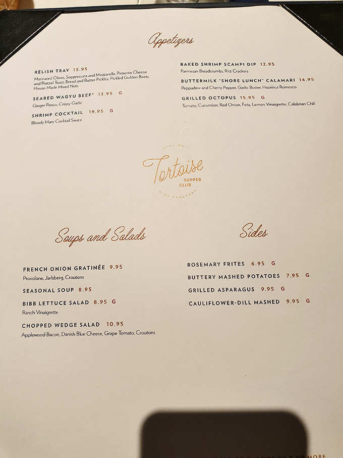 The menu reads like a love letter to classic American cuisine, with appetizers that set the stage for an unforgettable dining experience.