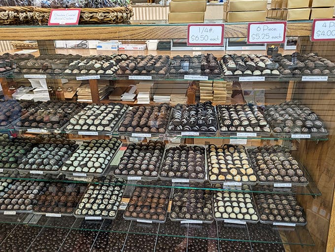 This truffle counter is basically a choose-your-own-adventure book, except every choice leads to deliciousness and there are no wrong answers.