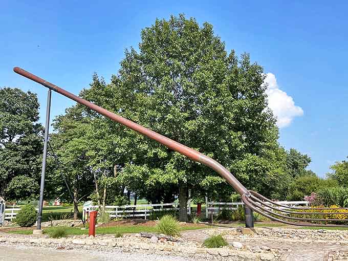 From this angle, you can truly appreciate the engineering marvel that went into creating this supersized farm tool.