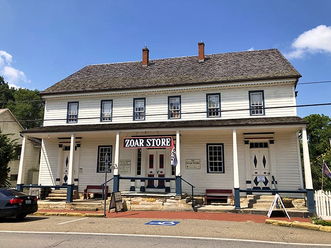 The iconic Zoar Store welcomes visitors today as it did travelers along the Ohio & Erie Canal generations ago.