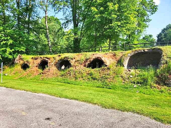 Row upon row of brick archways create an otherworldly landscape, like hobbit homes designed by industrial revolutionaries with a flair for drama.