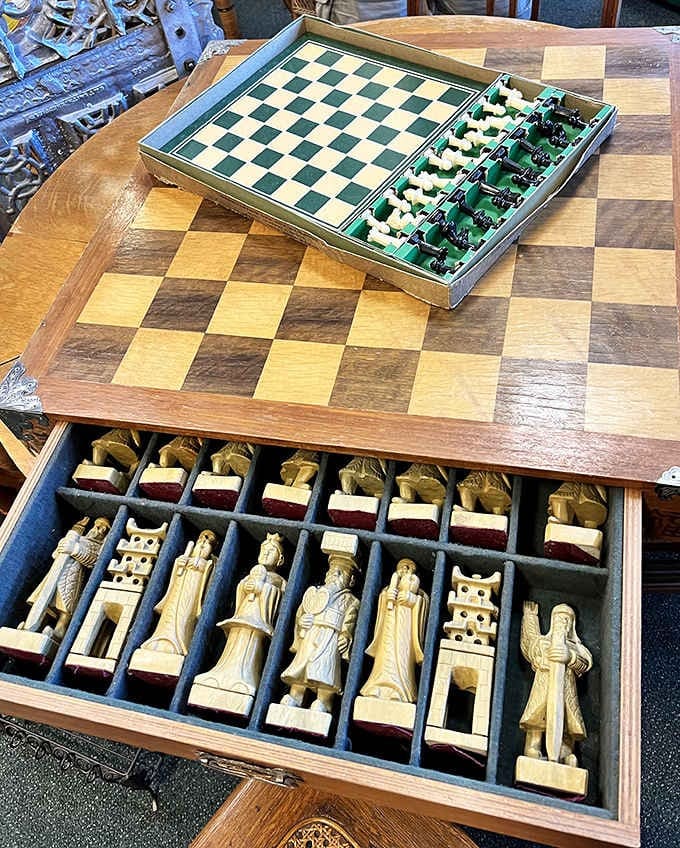 This isn't just a chess set; it's a miniature art gallery where kings and queens await your strategic brilliance.