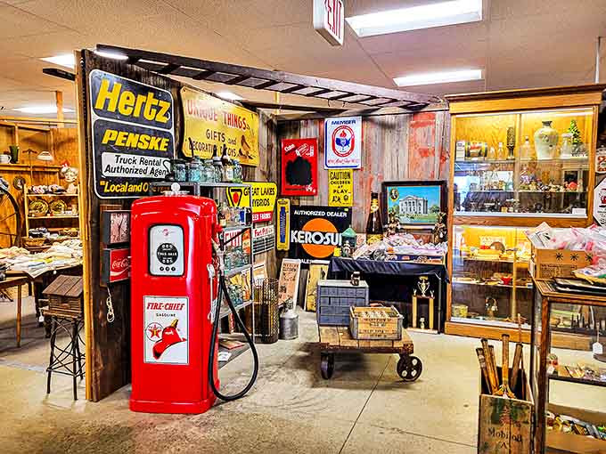 This vintage Fire-Chief gas pump isn't just decoration &ndash; it's a gleaming red time machine to when service stations had personality and attendants pumped your gas.