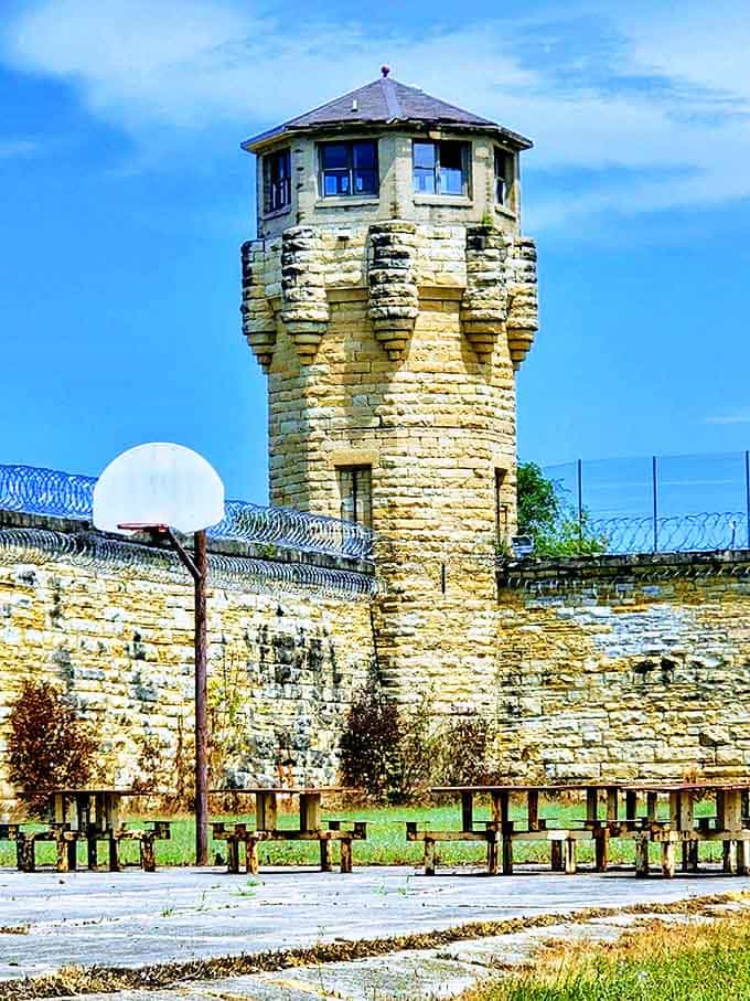 Standing guard over absolutely nothing now, this watchtower once held the power of freedom in its sightlines.