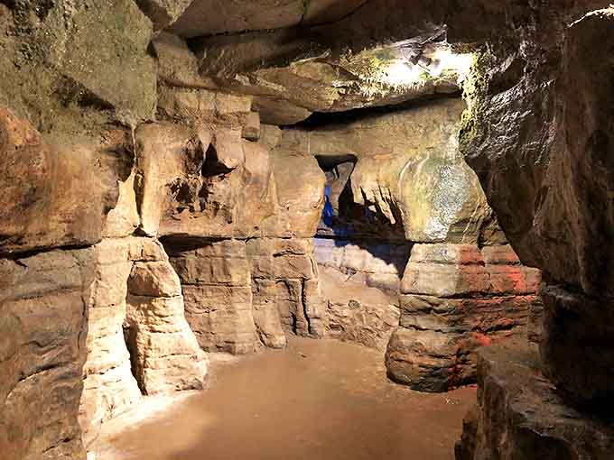 Nature's own art gallery, where millions of years of flowing water have sculpted limestone into cathedral-like chambers of breathtaking beauty.
