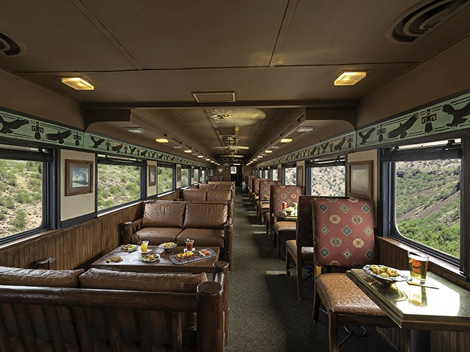 First-class comfort meets wilderness exploration in these well-appointed cars, where panoramic windows frame nature's masterpieces at every turn.