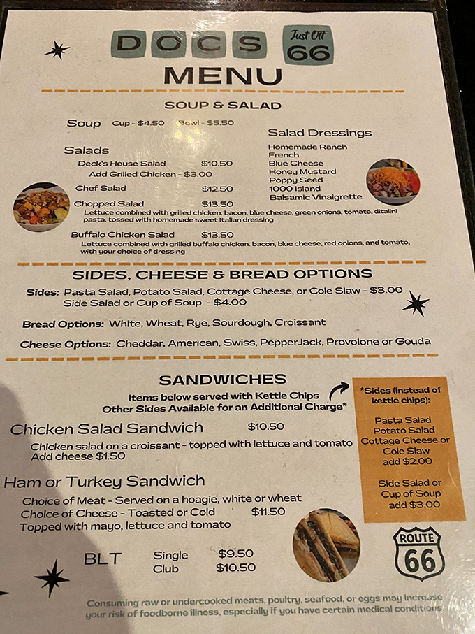 More than just food &ndash; Docs' menu tells a story of American classics, from hearty salads to sandwiches that demand two hands.