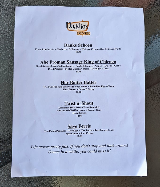 Not just a menu &ndash; a roadmap to breakfast nirvana with creatively named dishes that promise both quantity and quality.