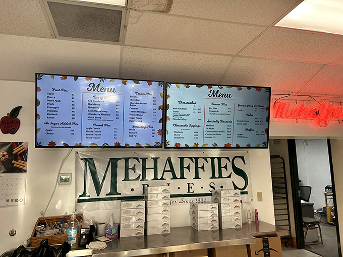 Decisions, decisions! The menu board showcases over 30 varieties that have caused more pleasant dilemmas than a Netflix queue on a rainy Sunday.